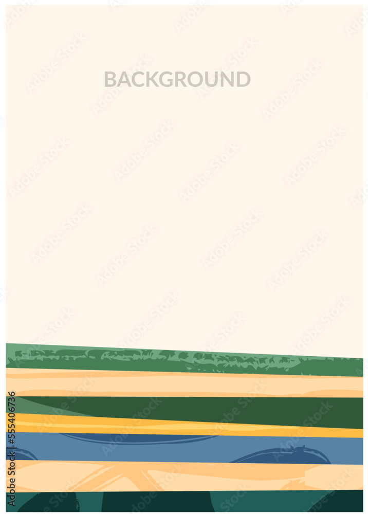 Green abstract agriculture field vector leaflet. Agro card template ...