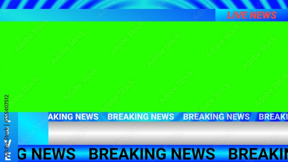 full breaking news background with green screen, live headlines and ...