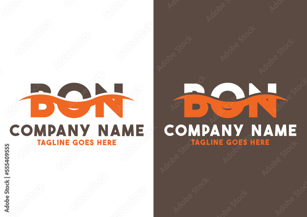 Letter BON logo design template, BON logo Stock Vector | Adobe Stock