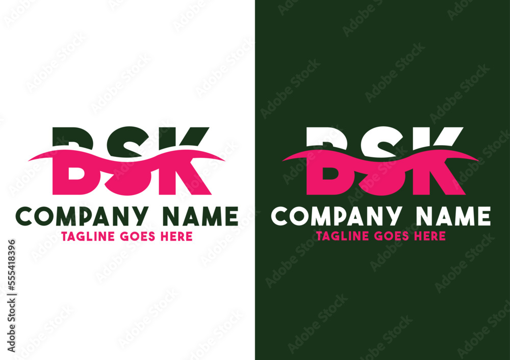 Letter BSK logo design template, BSK logo Stock Vector | Adobe Stock