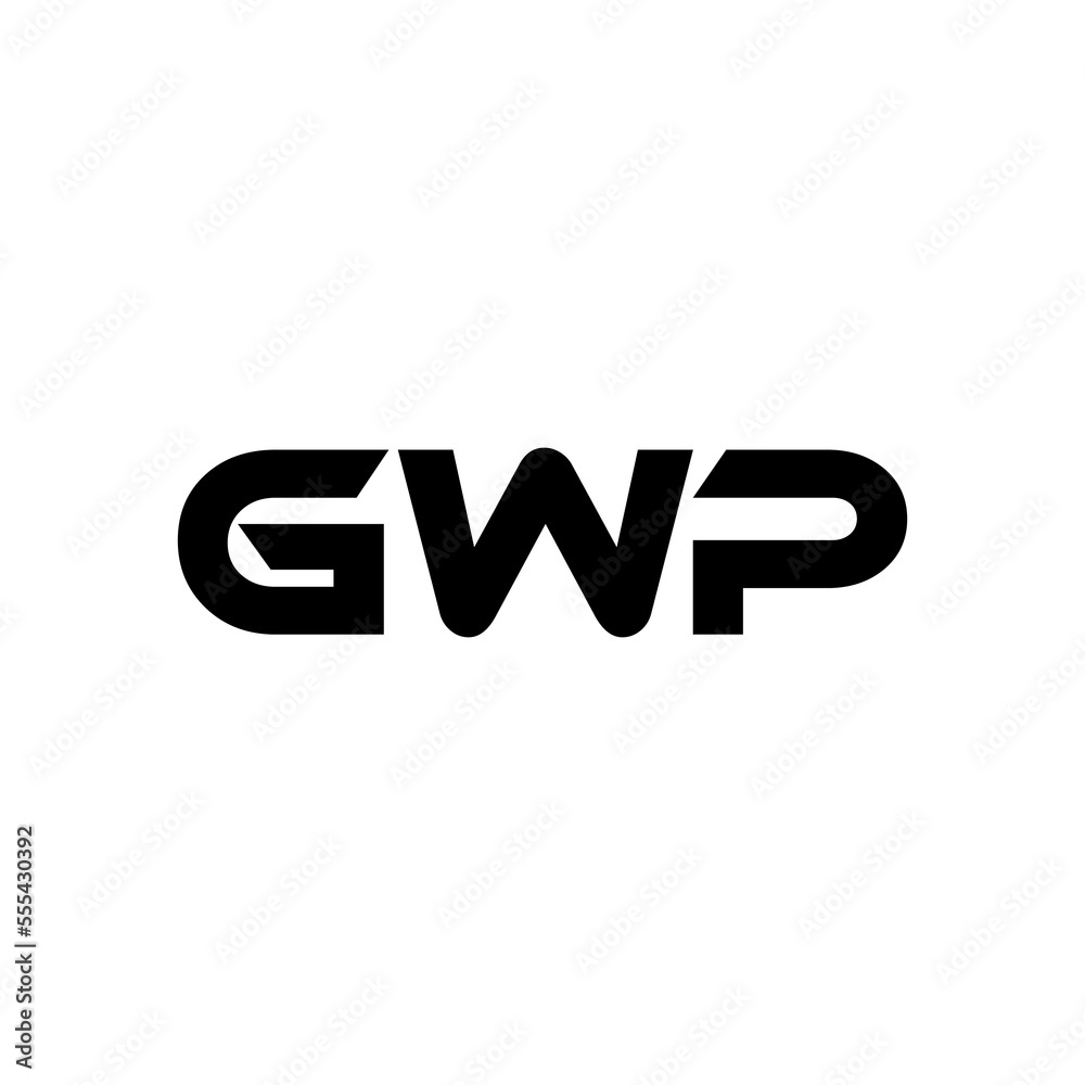Vecteur Stock GWP letter logo design with white background in ...