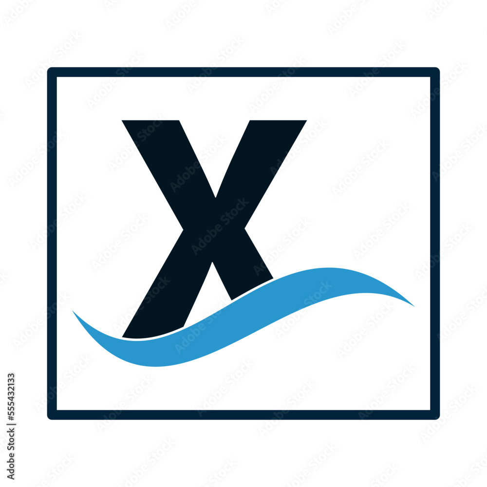 Font and swoosh logo design template ,X logo Stock Vector | Adobe Stock