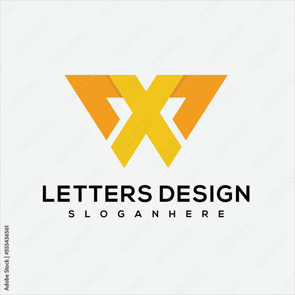 Professional Letter XW logo icon design vector illustration Stock ...