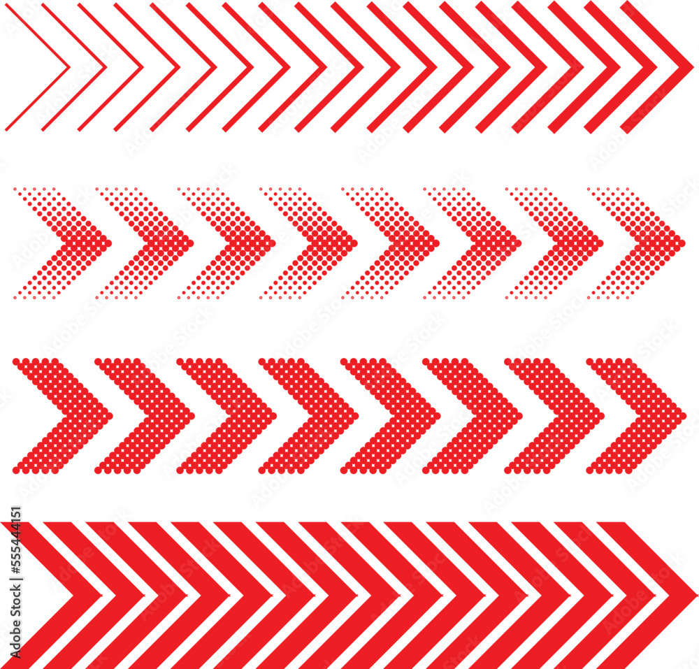 sideways. dotted sign. Arrow element for your design.Striped direction ...