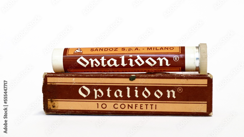 Vintage 1960s OPTALIDON antinevralgic, and analgesic medicine with ...