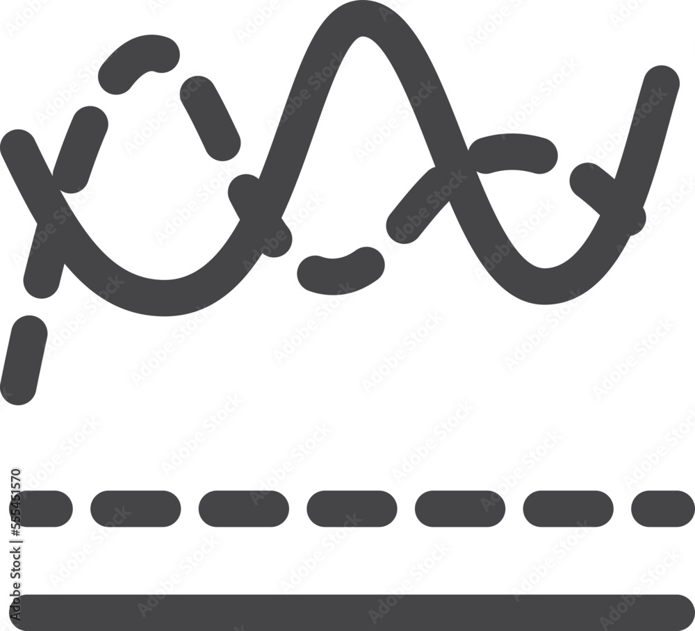 Linear chart icon. Data comparison. Presentation sign Stock Vector ...