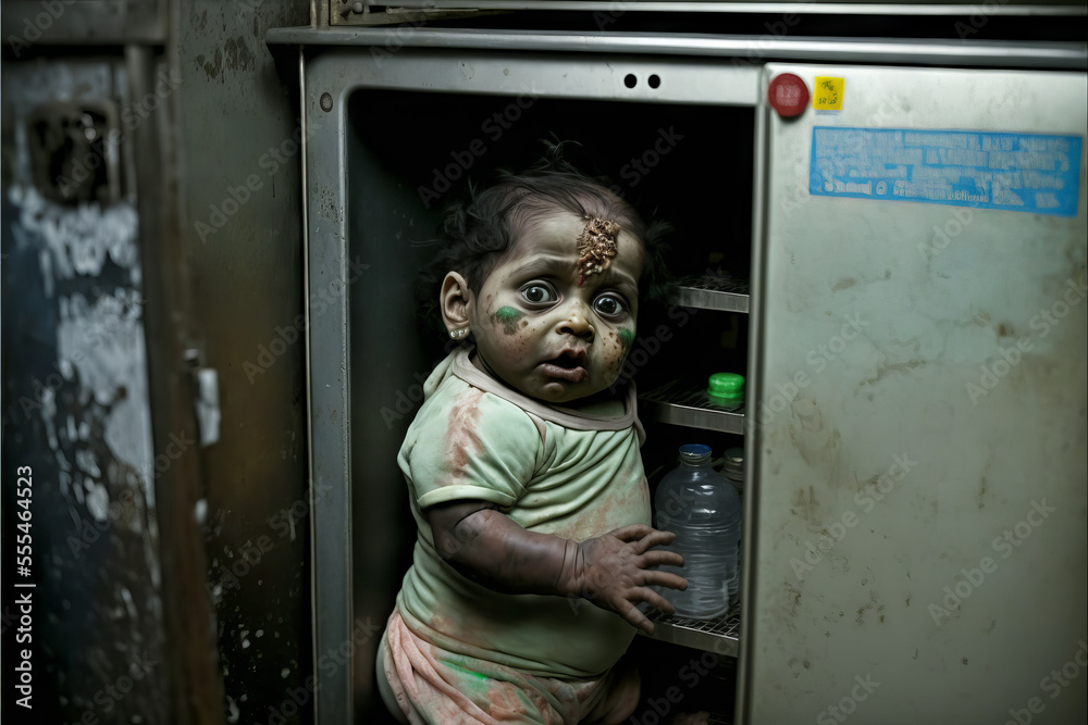 mutated and infected indian toddler/baby in a biological weapons lab ...
