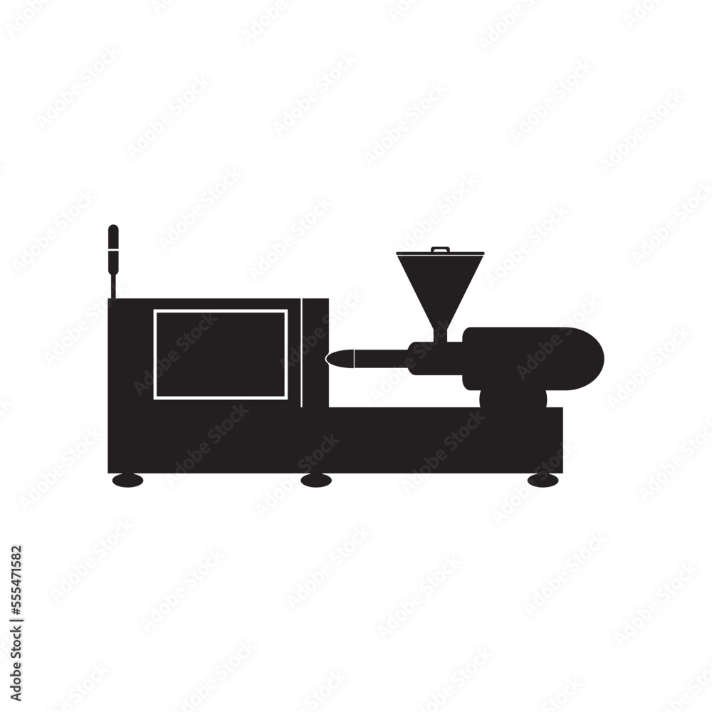 Vector diagram of an electric or hydraulic injection molding Stock ...