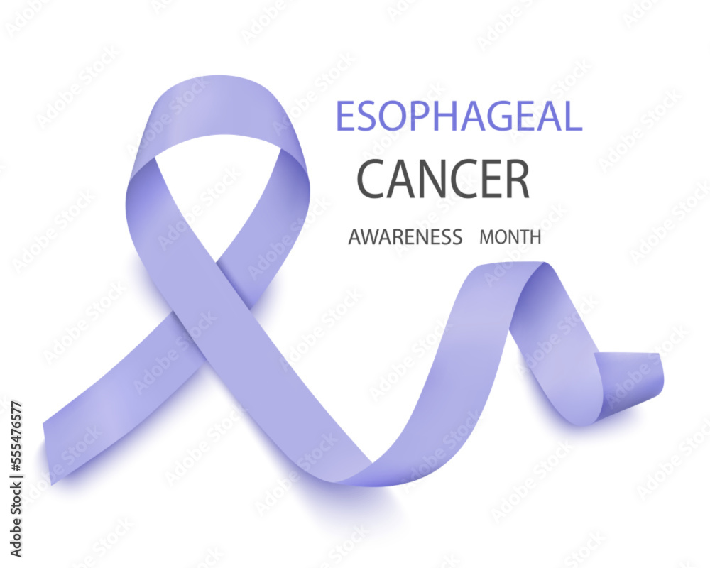 Vector illustration of esophageal cancer awareness tapes isolated on a ...