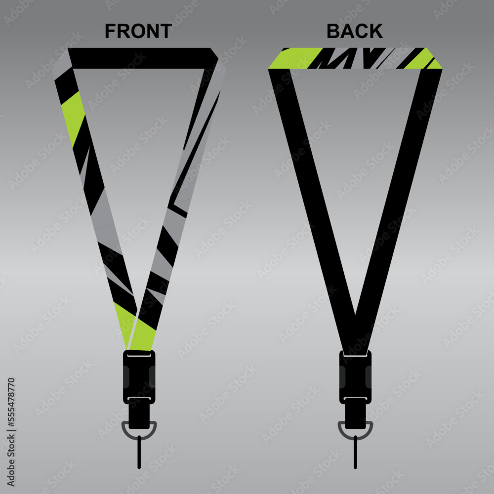 Lanyard Template Design For Company Purposes And More Stock Vector ...