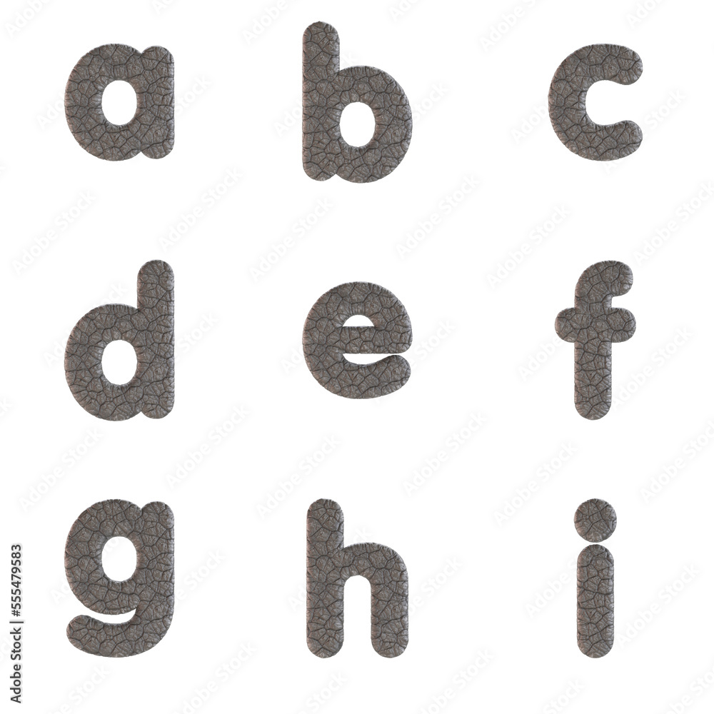 3D Render Set of Elephant Font including Letters, Numbers and ...