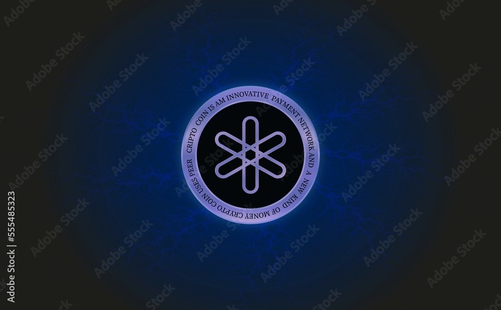 virtual coins and their logos. dent virtual currency logo. 3d ...