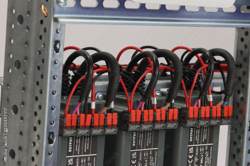 An electrical power supply module with installed connectors for ...