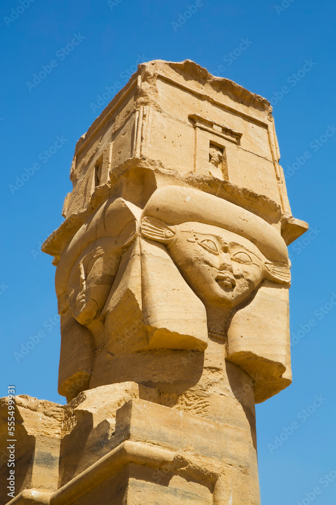 Hathor Headed Column, Kiosk of Qertassi, Kalabsha, UNESCO World ...