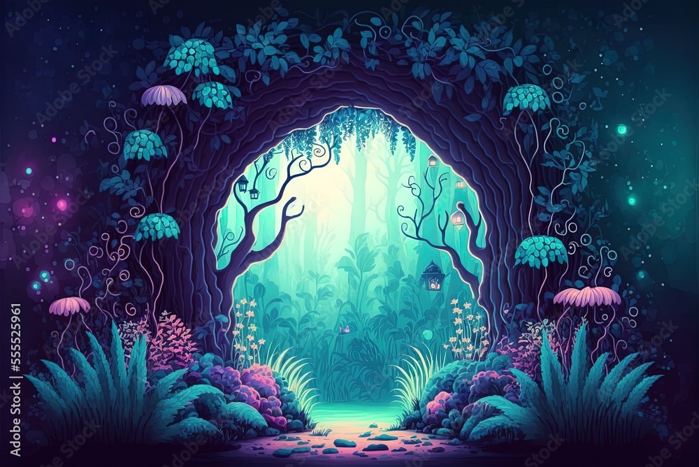 Faerie woodland scenery for your backdrop story. Fantasy-themed 2D ...