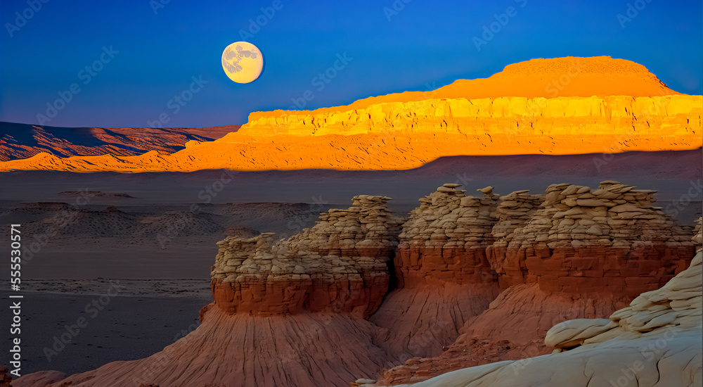Magnificent Panoramic landscape in southeastern Utah, Usa. Sunrise ...