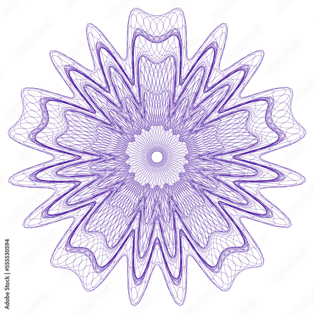 Vetor de Watermark. Guilloche rosette element. Digital watermark for ...