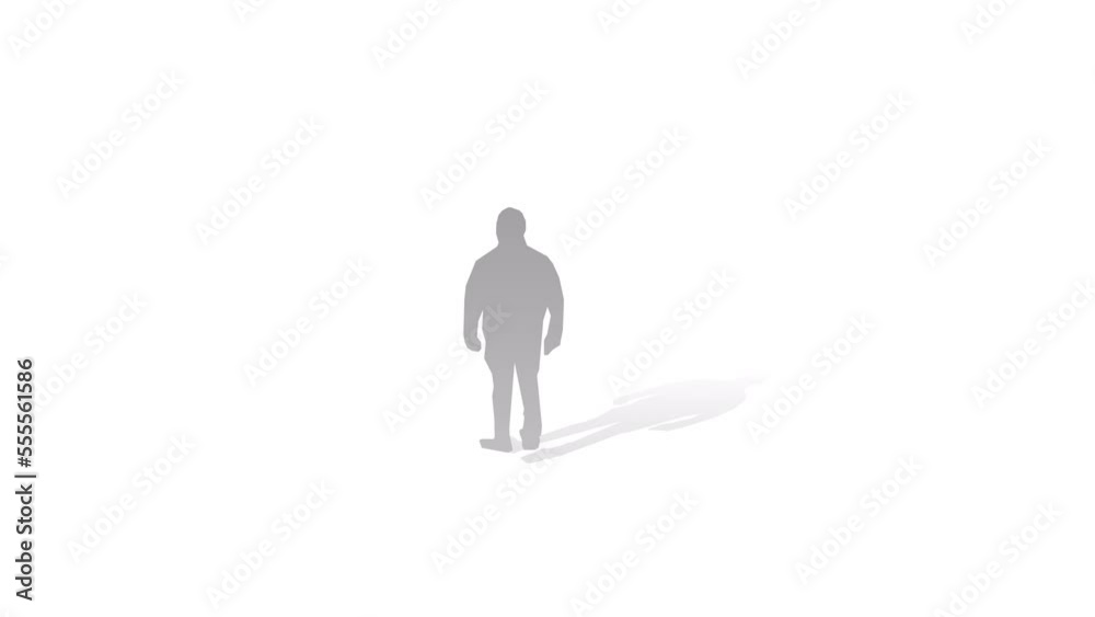 The Man Standing Wearing A Hoodie And His Shadow Moving Around Him With ...