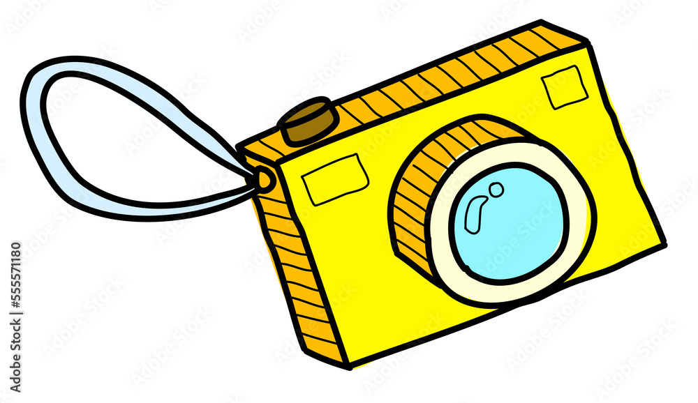 camera cartoon doodle kawaii anime coloring page cute illustration ...
