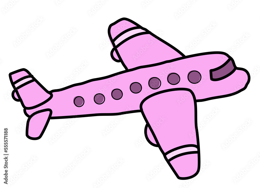 airplane cartoon doodle kawaii anime coloring page cute illustration ...