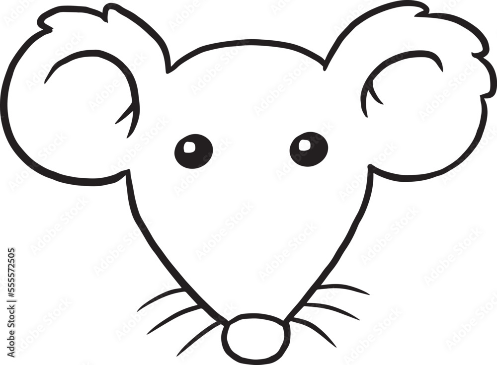 rat cartoon doodle kawaii anime coloring page cute illustration drawing ...