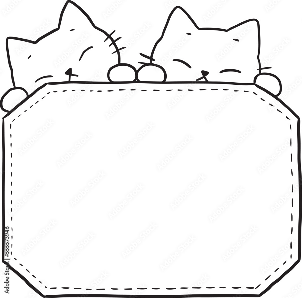 frame cartoon doodle kawaii anime coloring page cute illustration ...