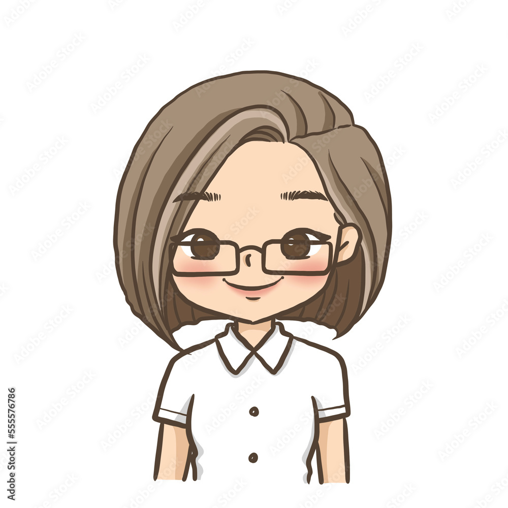 Profile girl cartoon doodle kawaii anime coloring page cute ...