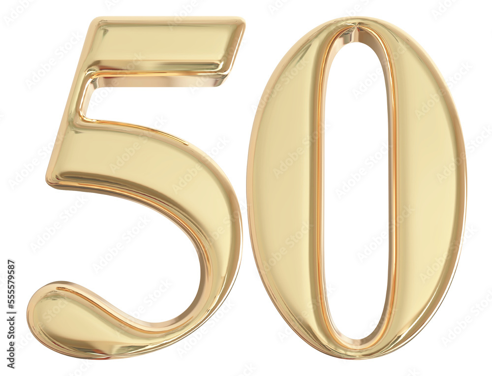 3d gold number 50 with generative AI Stock Illustration | Adobe Stock