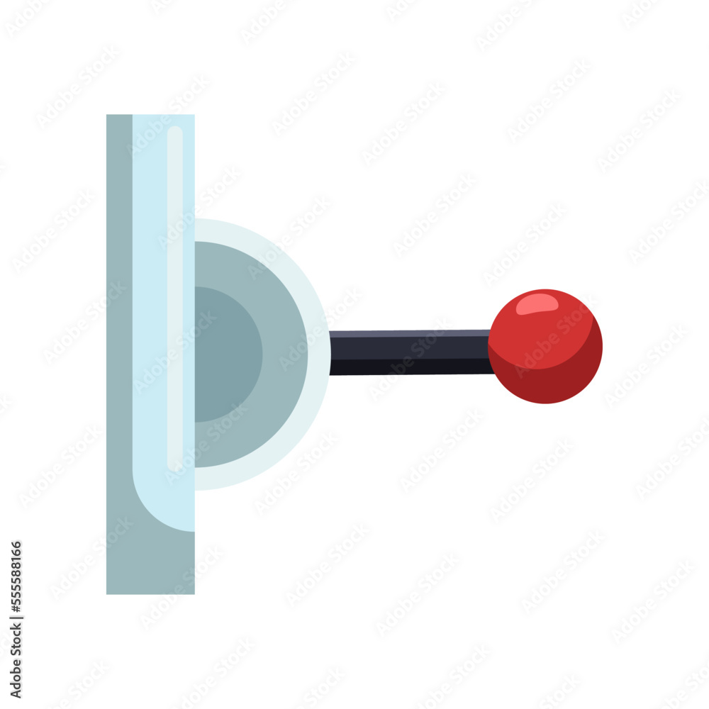 Mechanical control lever in middle position side view vector ...