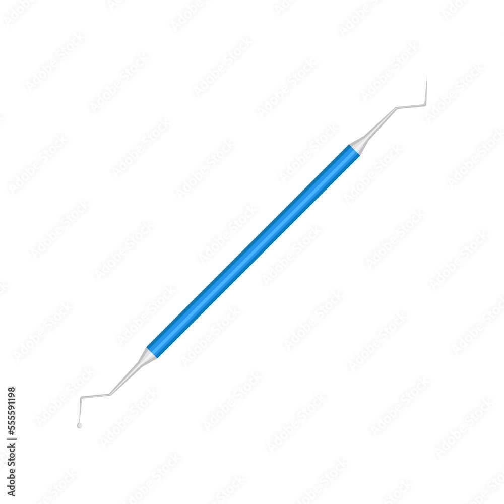 Dental periodontal probe vector illustration. Cartoon drawing of ...