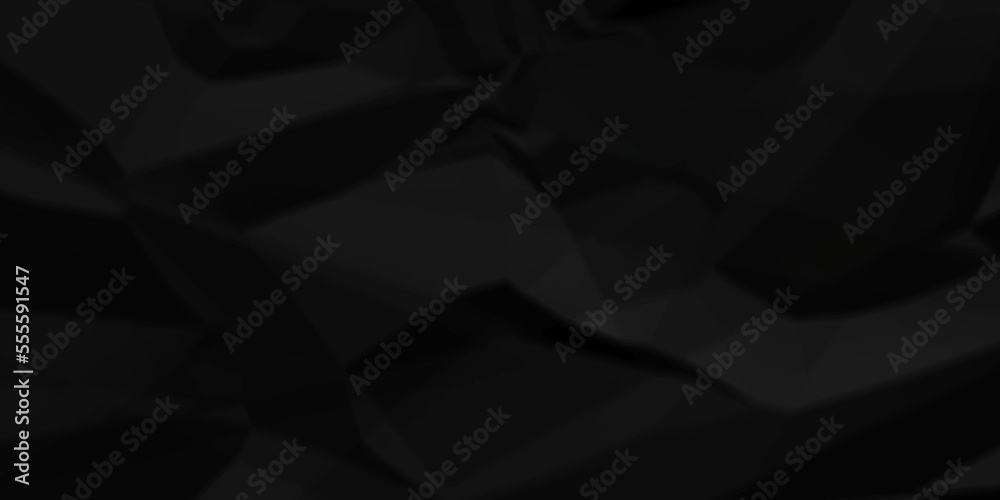 Black crumpled paper texture background. A crumpled sheet of dark gray ...