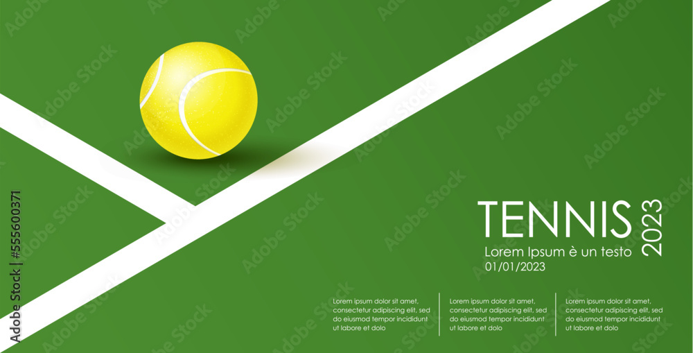 Tennis championship and tournament poster. Illustration for sports ...