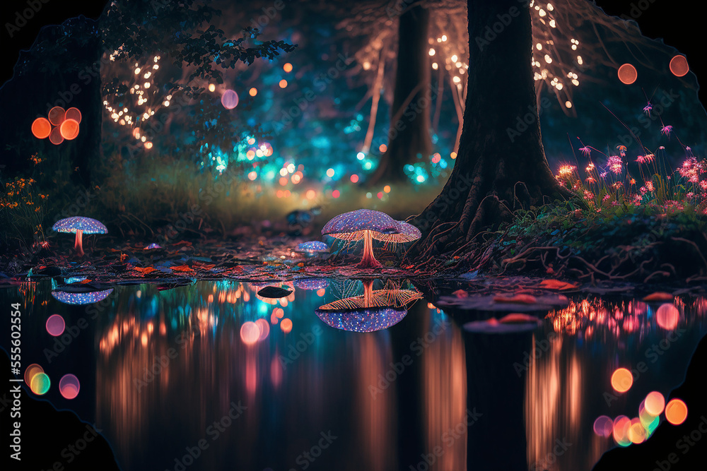 Magical Night Forest