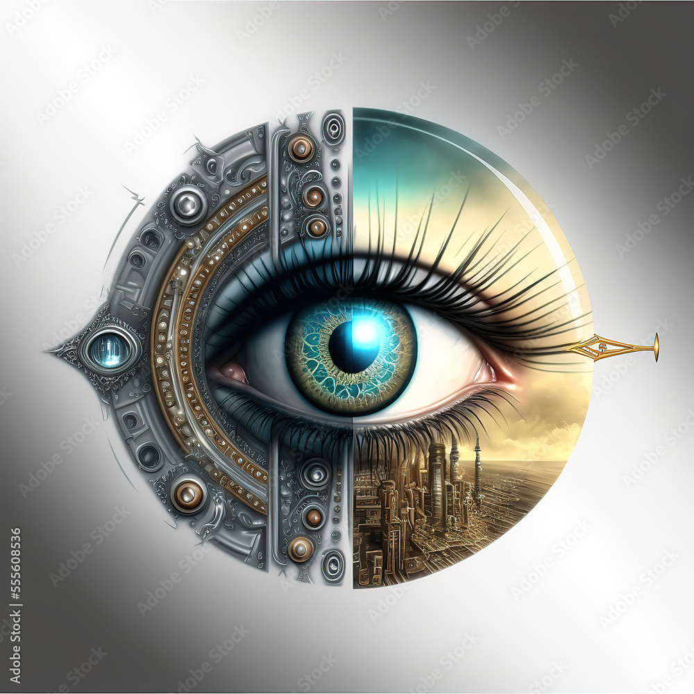 Futuristic Half Robotic Half Human Transhumans Eyesight Will Be A Mandatory Bionic Implant