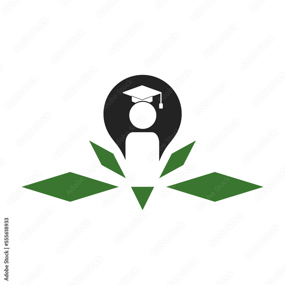 Logo vector design of people, scholar, abstract art Stock Vector ...