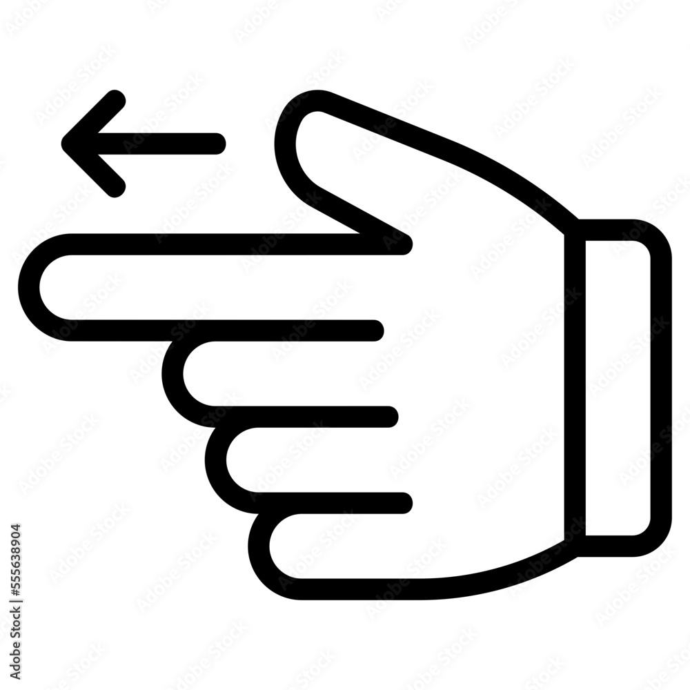 swipe left icon Stock Vector | Adobe Stock