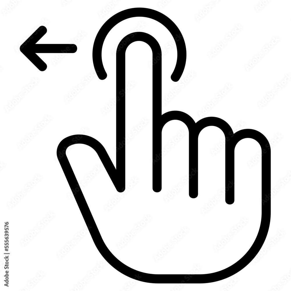 swipe left icon Stock Vector | Adobe Stock