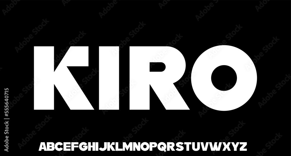 kiro, modern geometric sans serif font modern Stock Vector | Adobe Stock