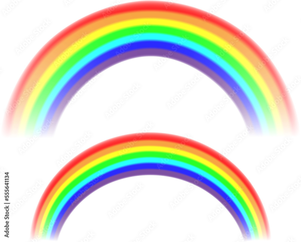 Colorful rainbow. Png image on transparent background Stock ...