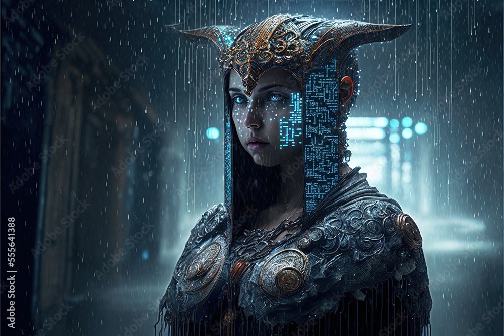 "Mysterious AI Generated Abstract Enigma Matrix Cyberpunk Sci-Fi Labyrinth Green Background for ...