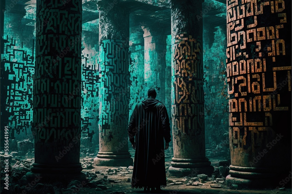 "Mysterious AI Generated Abstract Enigma Matrix Cyberpunk Sci-Fi ...