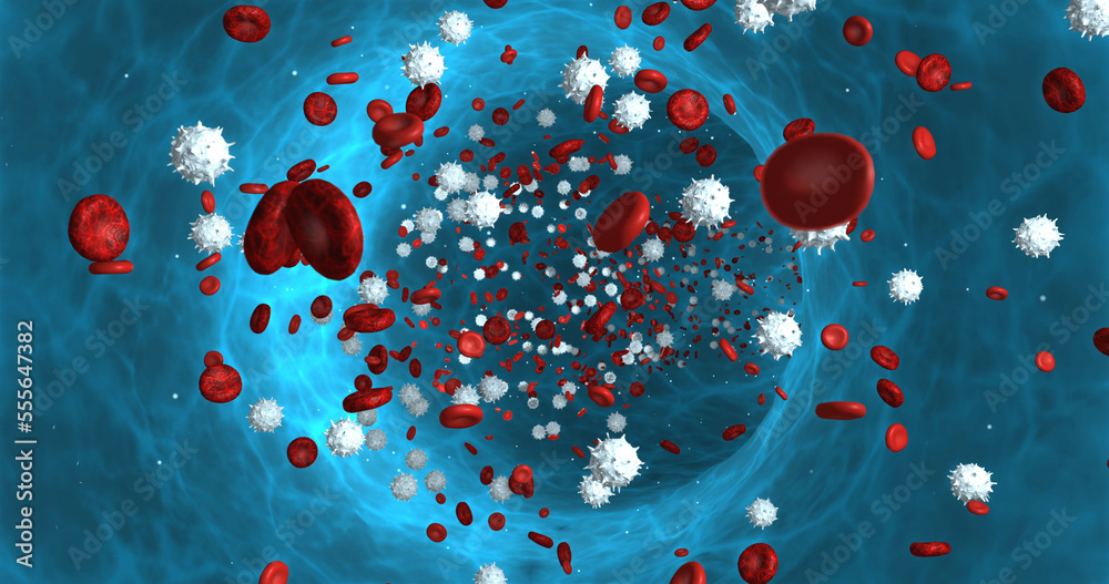 Covid-19 Virus Infected Human Body. Viruses Flowing. Pandemic Disease ...