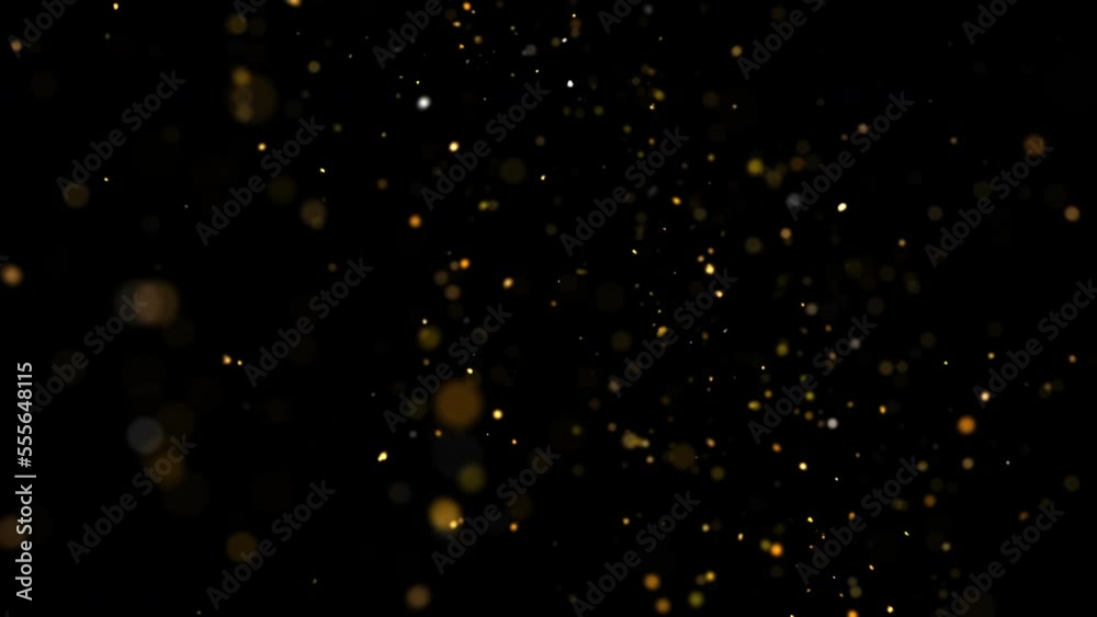 Golden particles background, glitter dream glowing particles background ...