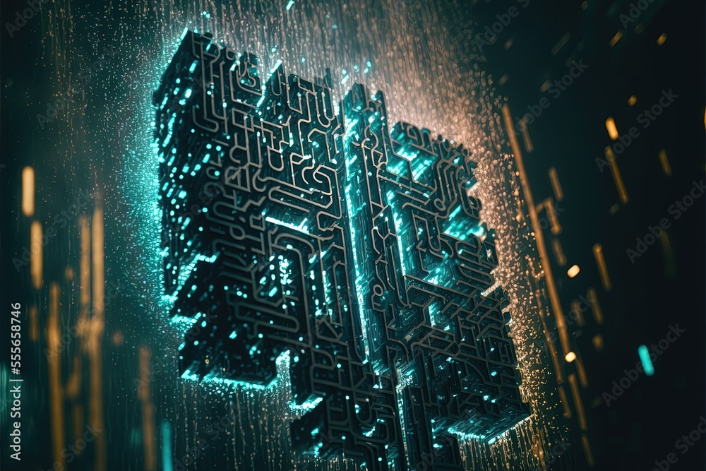"Mysterious AI Generated Abstract Enigma Matrix Cyberpunk Sci-Fi ...