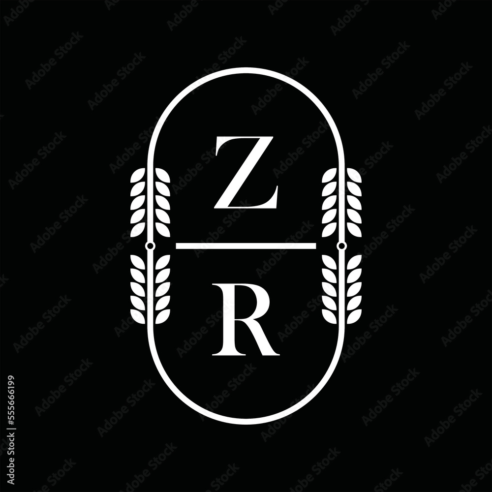 ZR Logo ornament vector images design template Stock Vector | Adobe Stock