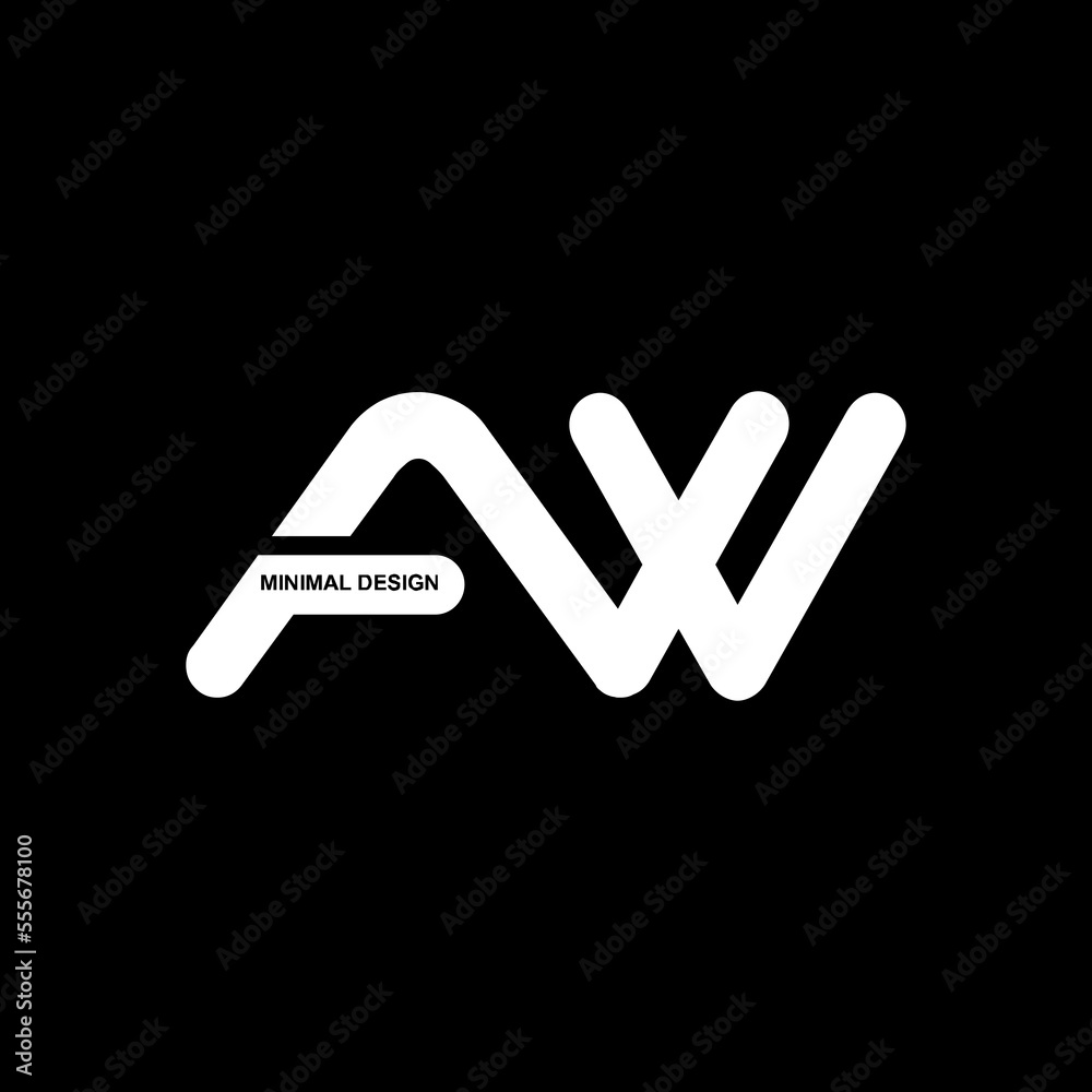 AW Logo Design in minimal style, Creative Professional Trendy Letter AW ...