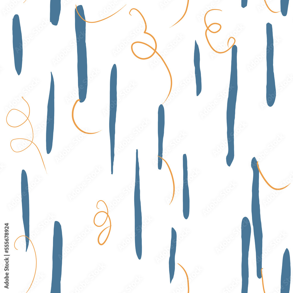 Aesthetic Contemporary printable seamless pattern with abstract line ...