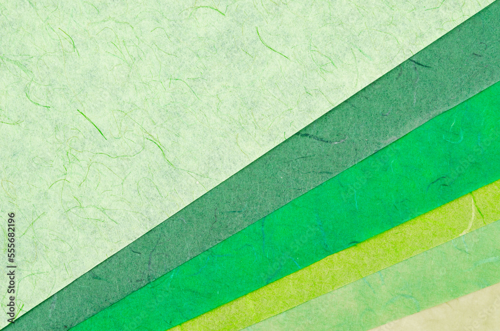 The Color swatch of green paper texture made from recycled paper is ...