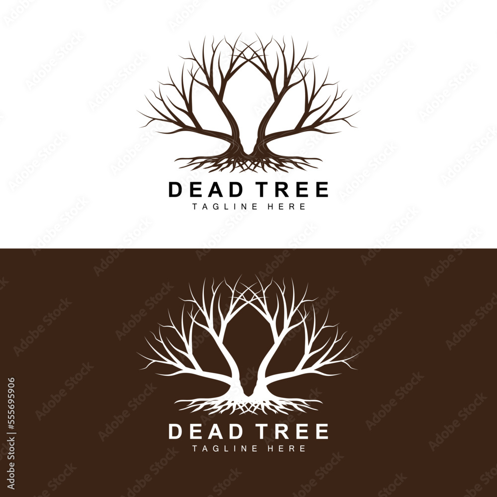 Tree Logo Design, Dead Tree Illustration, Wild Tree Cutting, Global ...
