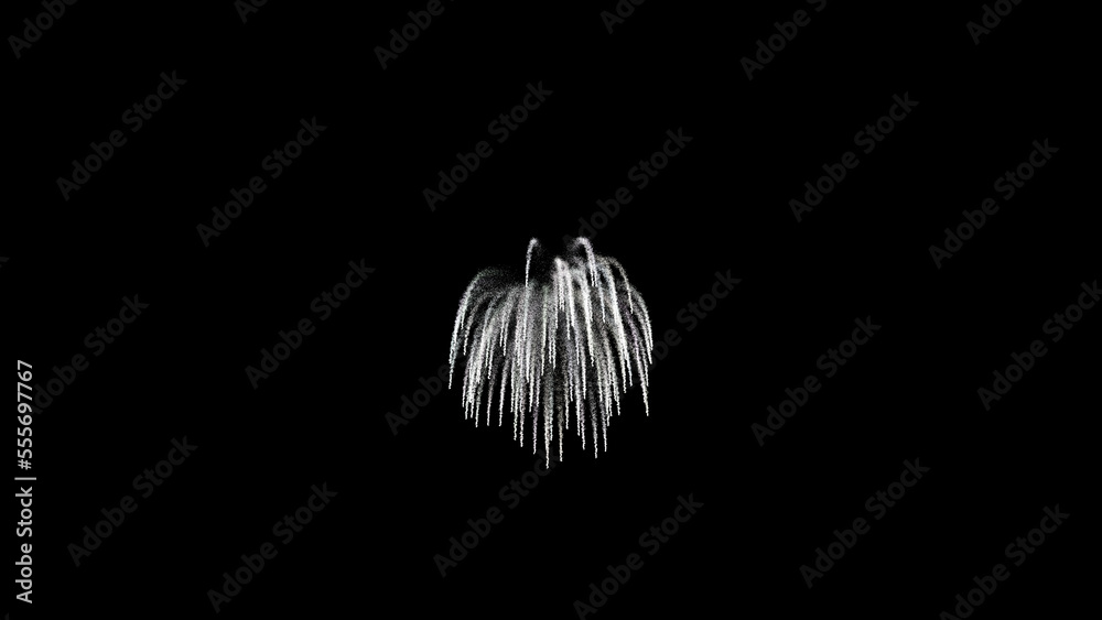Explosion and fall of smoking particles under the influence of gravity ...